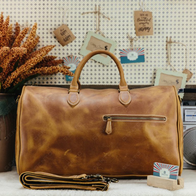 Túi xách du lịch, túi trống bằng da thật sang trọng, đẳng cấp, bền bỉ