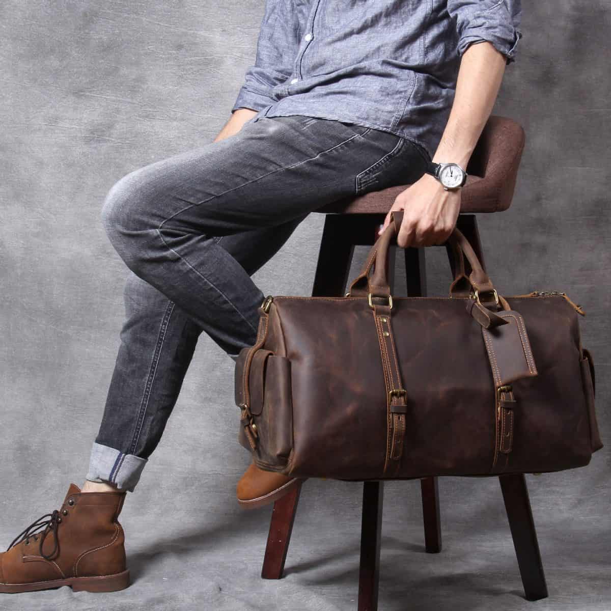 Bộ sưu tập Túi xách da du lịch bằng da thật Gento Leather