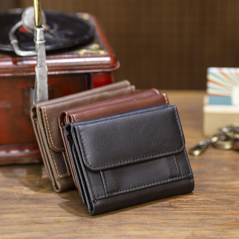 Ví da bò nam gấp 3 Gento V7029 - GENTO Leather