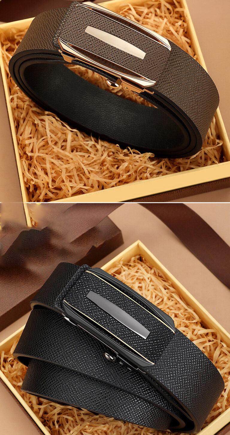 Dây lưng da bò cao cấp D4055 - GENTO Leather